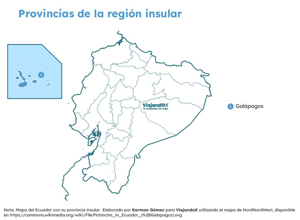 Mapa del Ecuador con sus regiones | ViajandoX