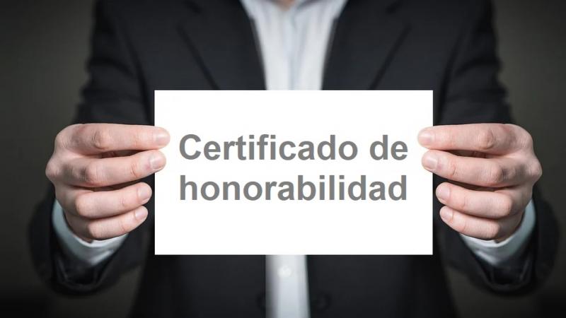 Certificado de Honorabilidad Modelo en Word
